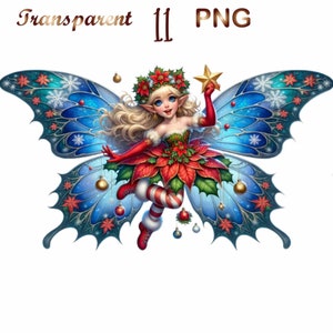 11 Christmas Fairy Clipart Bundle Png,christmas Fairy Png,fairy ...