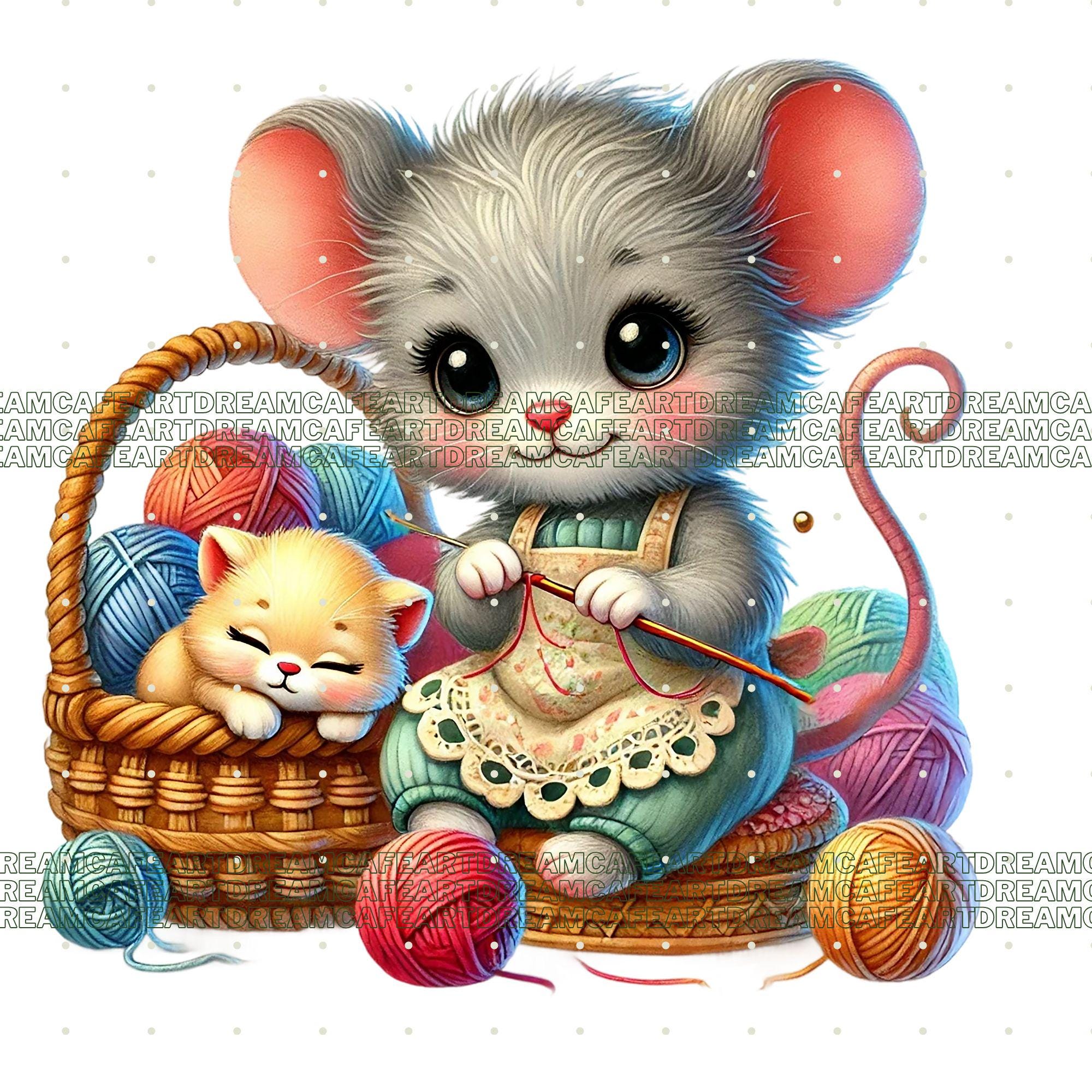 31 PNG Whimsical Autumn Mouse Clipart Bundle – Cute Fall Mice PNG, Cozy ...