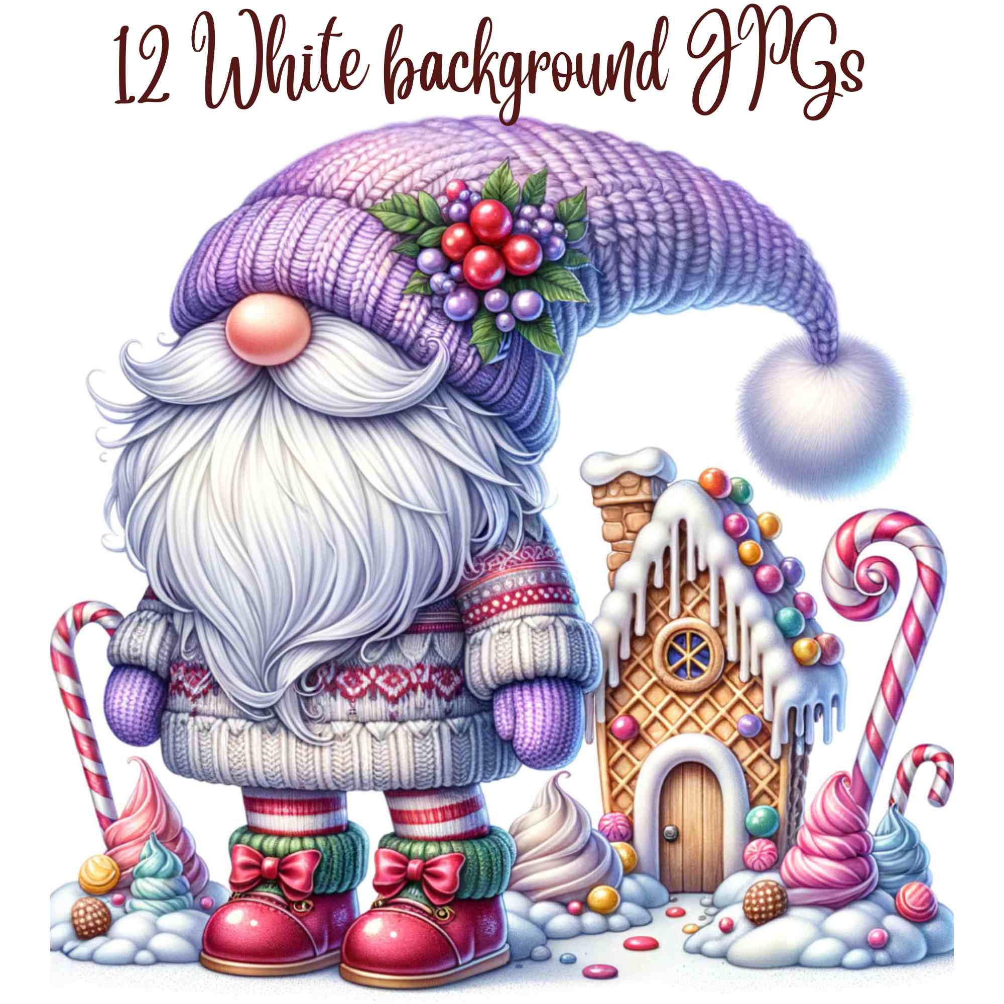 12 Gnome Christmas, Candyland Clipart, Gnome Christmas Clipart, Gnome ...