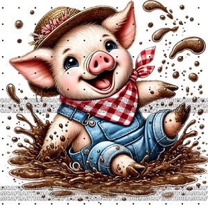 42 PNG Pigs Clipart Bundle, Cute Adorable Piggy Graphics Designs, Farm ...