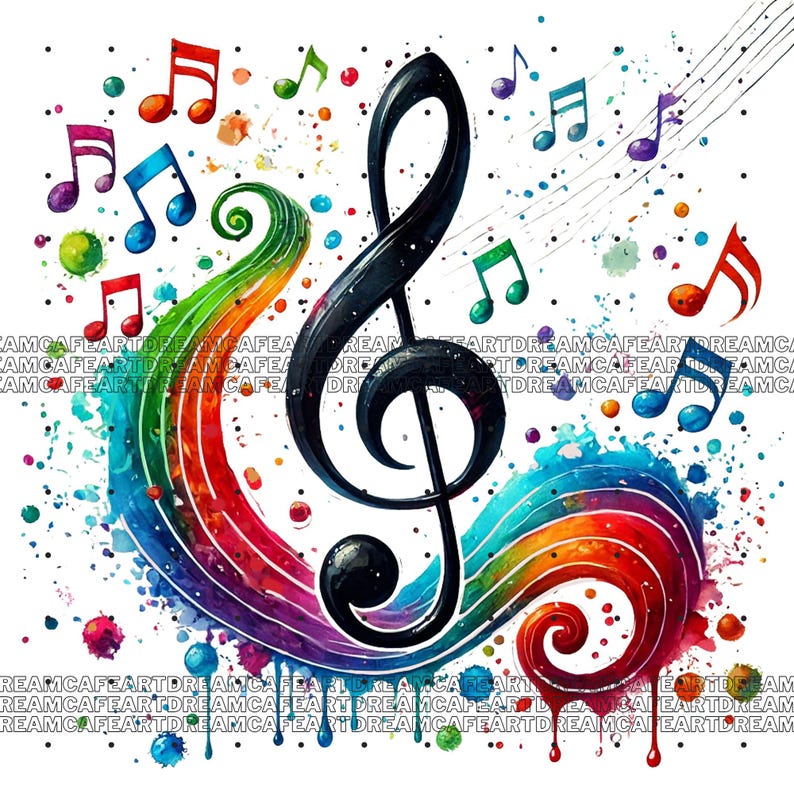Music Clef Clipart Bundle | 30 PNG Treble & Bass Clef | Music Notes ...