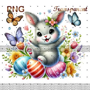 40 PNG Easter Clipart Bundle, Spring Festive Easter Graphics Designs ...