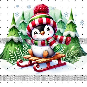 45 Png, Christmas Penguins Clipart Bundle,x-mas Clipart,holiday Penguin ...
