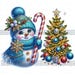 26 PNG Christmas Blue Snowman Bundle Clipart, Festive Snowmen Graphics ...