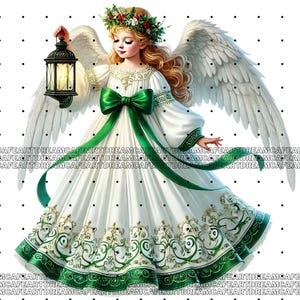 50 PNG, Christmas Angels Clipart Bundle, Winter Illustrations Designs ...