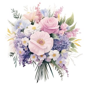 150+ PNG Pastel Wedding Flowers Clipart Bundle, Floral Clipart,floral ...