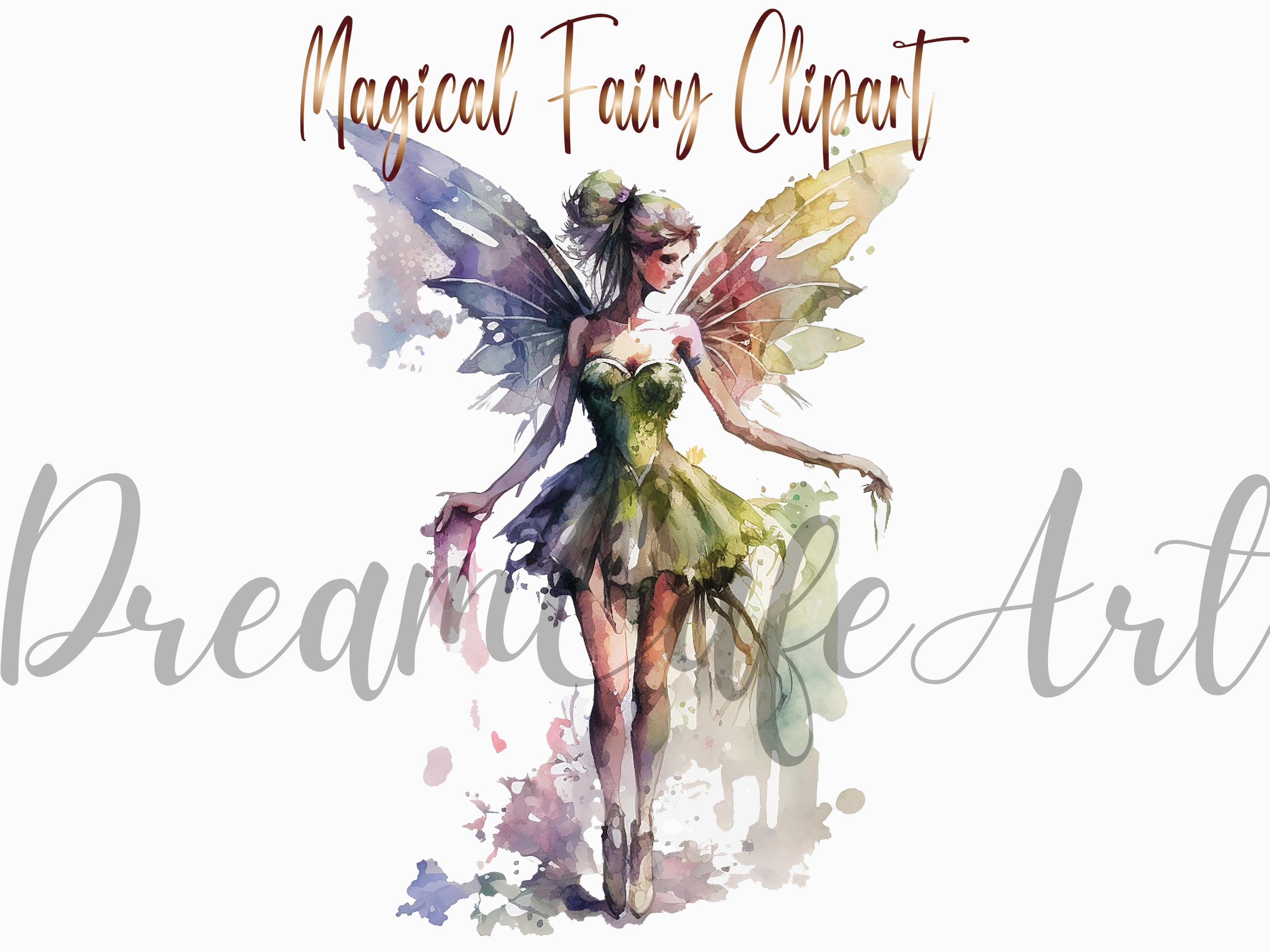 12 Magical Fairy Clipart PNG Watercolor Digital Planner - Etsy Australia