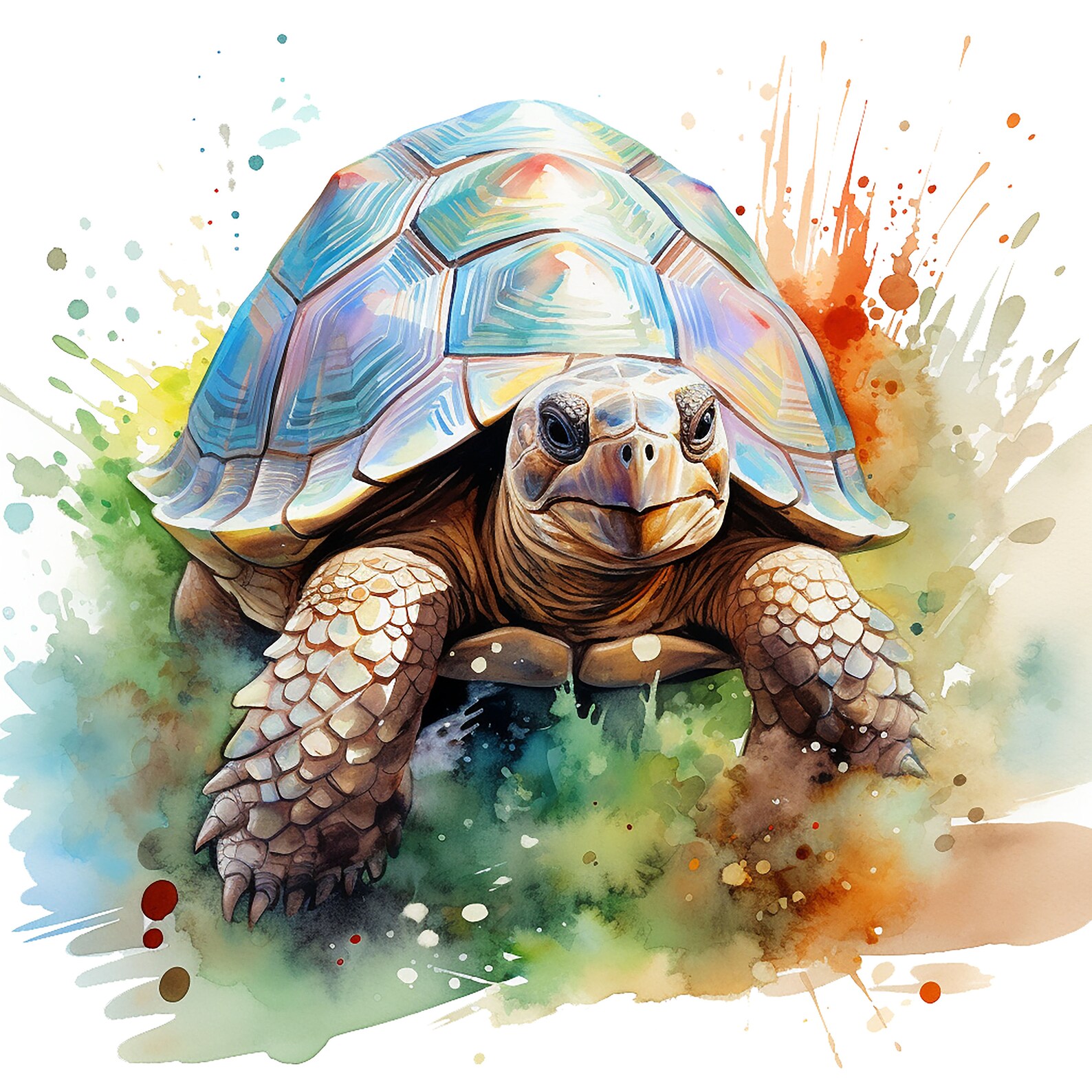 20 Watercolor Tortoises Clipart PNG, Cute Illustrated Tortoises ...