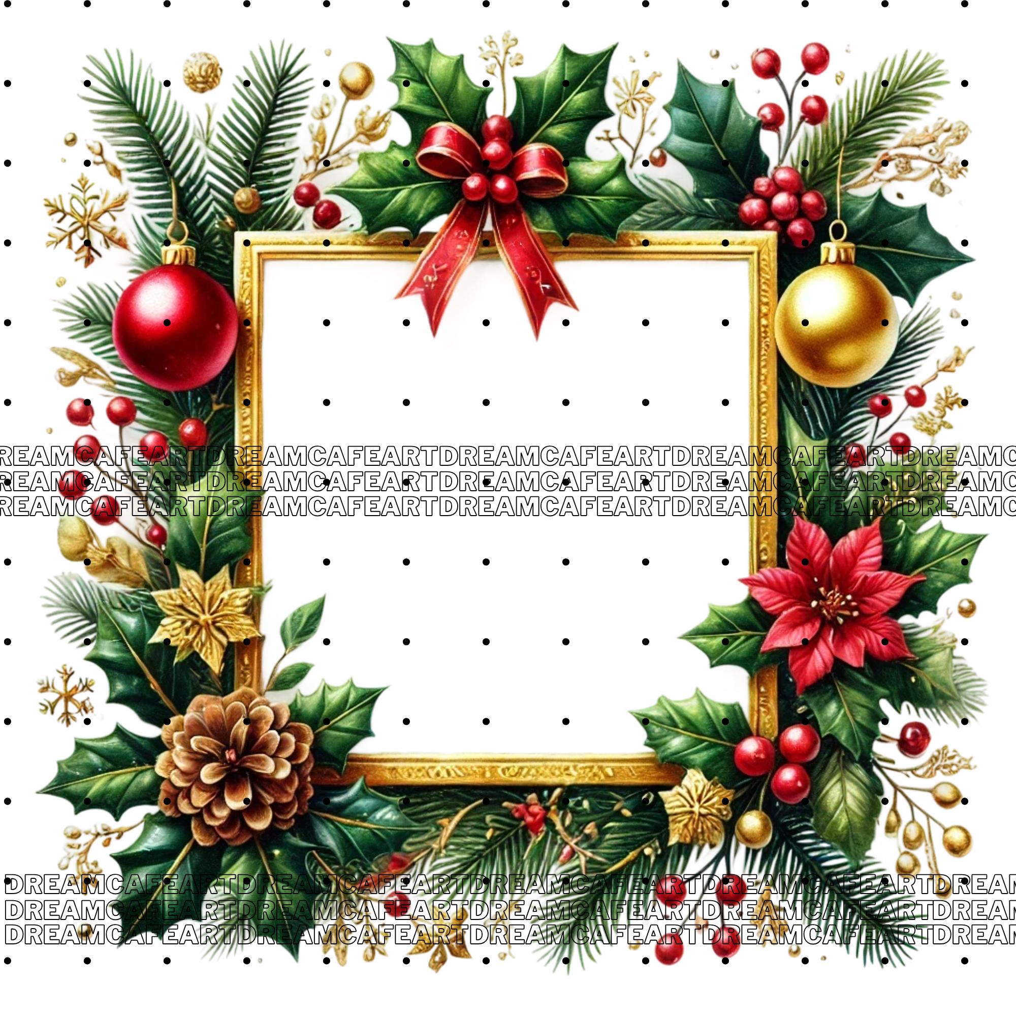 43 PNG Set 2 Christmas Frames Clipart Bundle, Holiday Festive Border ...