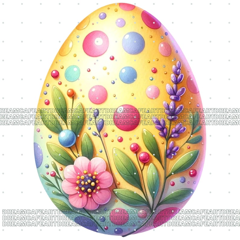 40 PNG Easter Eggs Clipart Bundle Set 3, Easter Clipart, Eggs Clipart ...