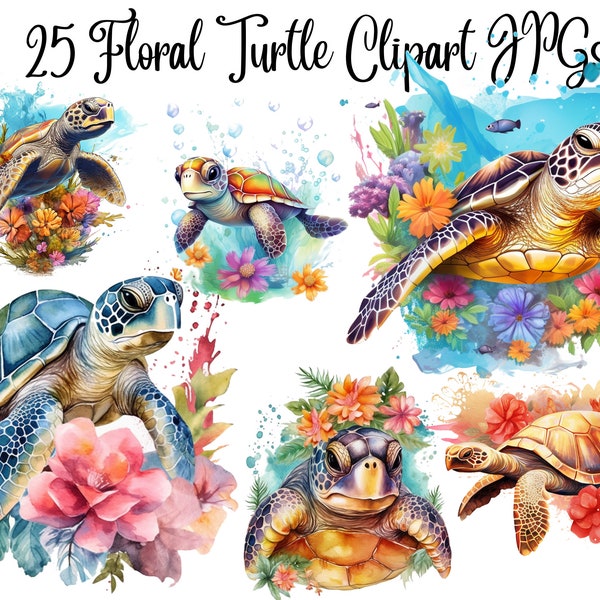 Turtle Clipart - Etsy