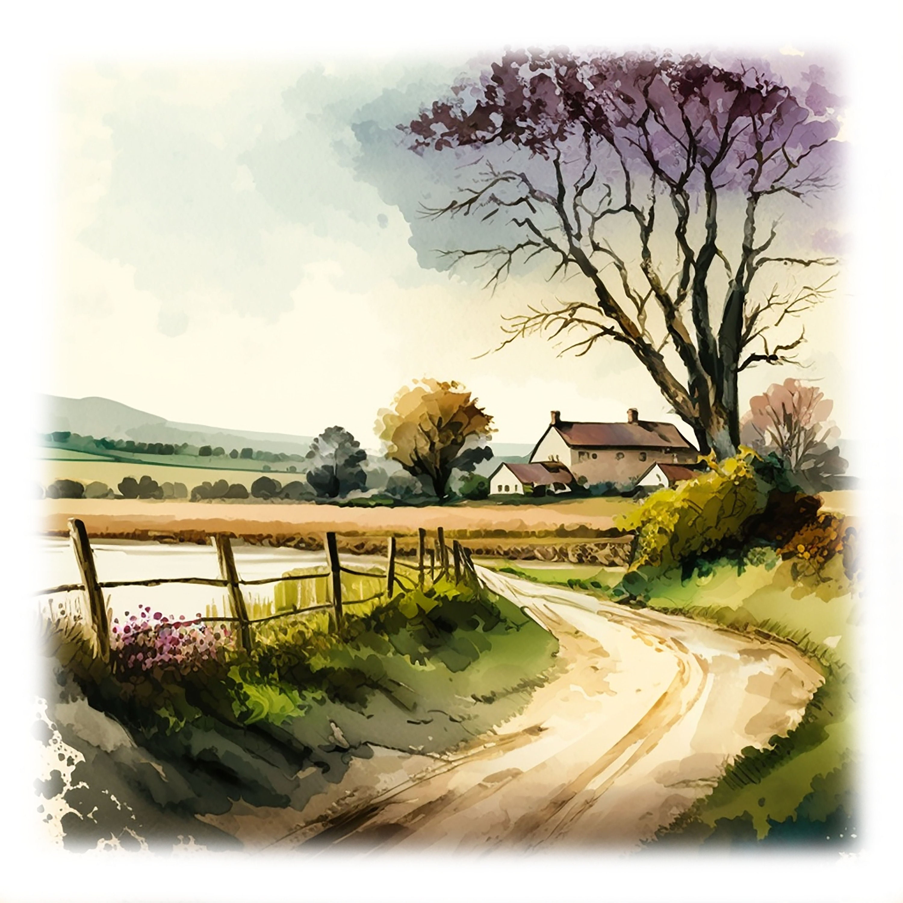 10 Coutryside Landscape, Clipart,high Quality Jpgs, Commercial Use ...