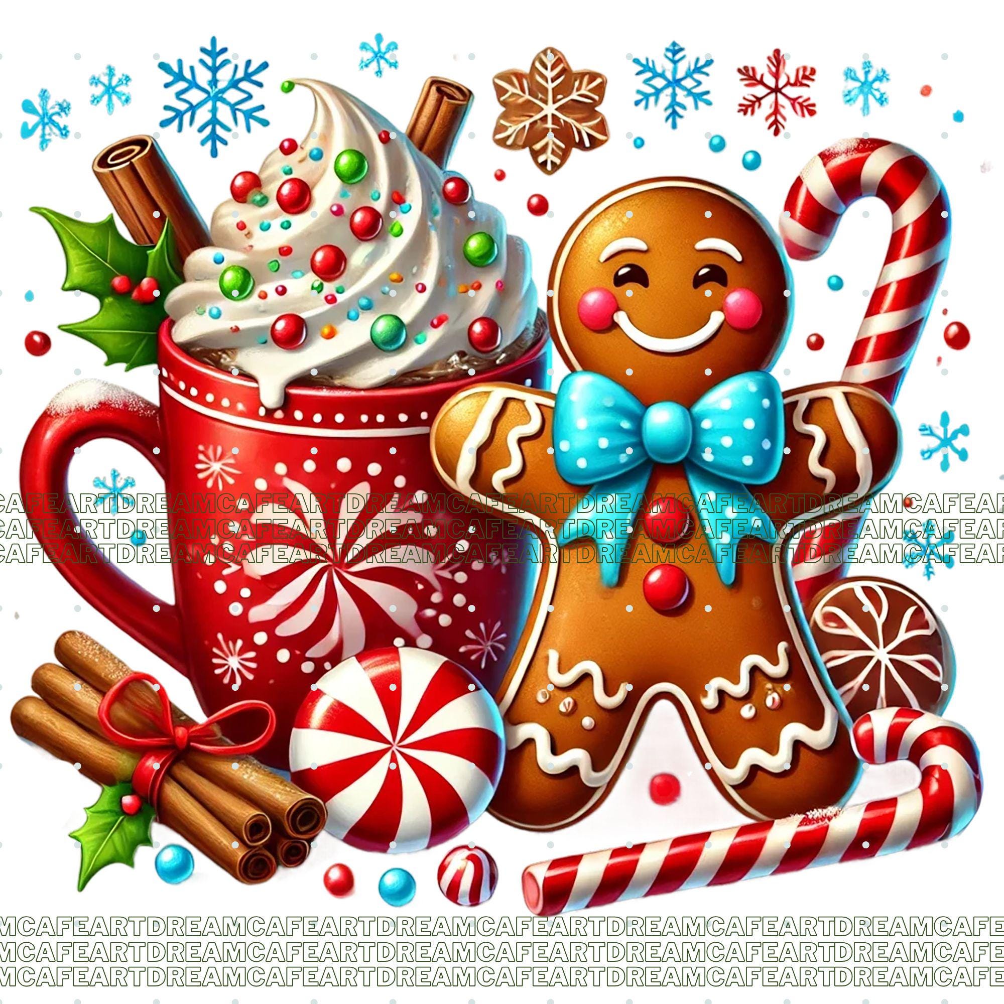 38 PNG, Gingerbread Man Clipart Bundle, Christmas Clipart, Festive ...