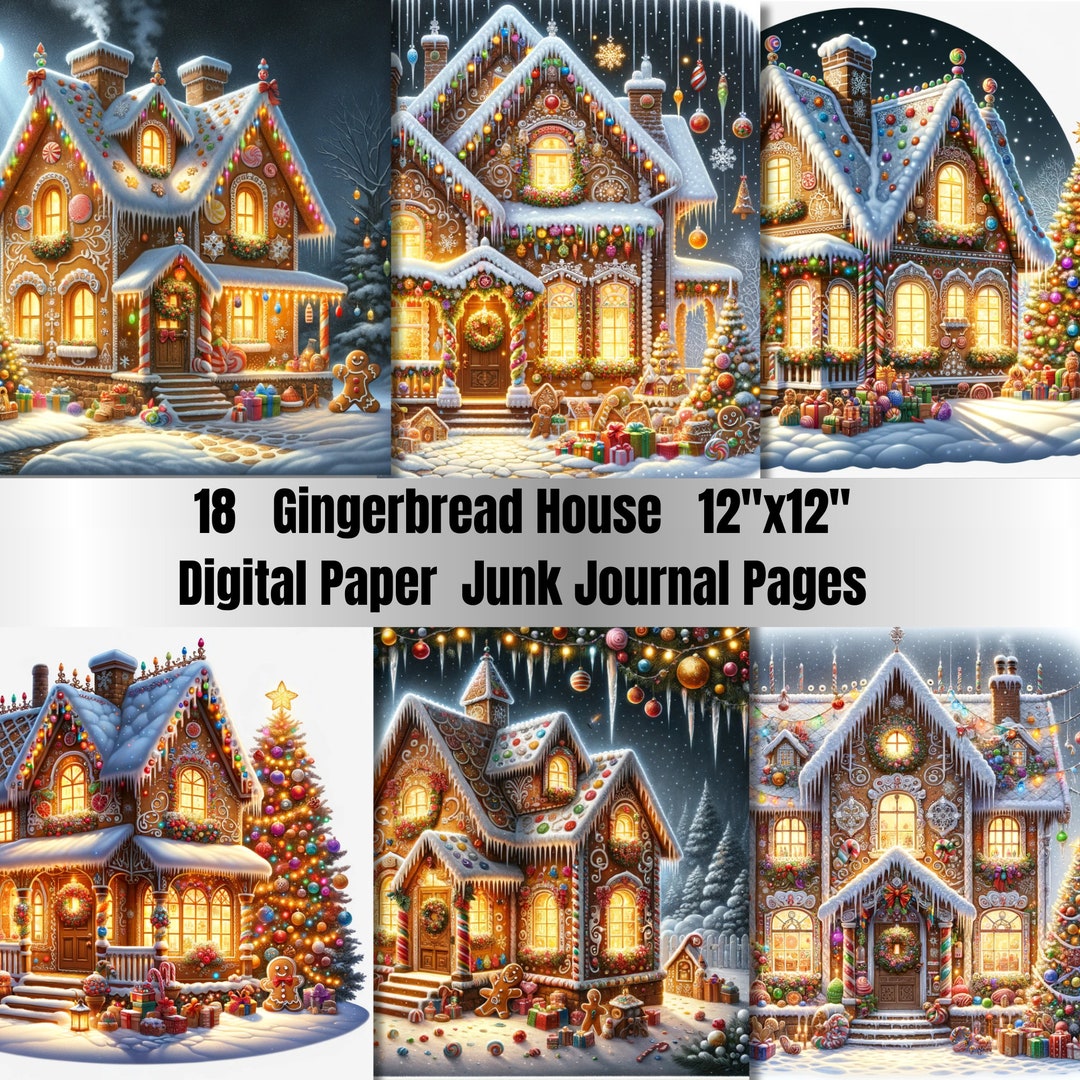 18 Printable Gingerbread Background Digital Paper, Christmas Background ...