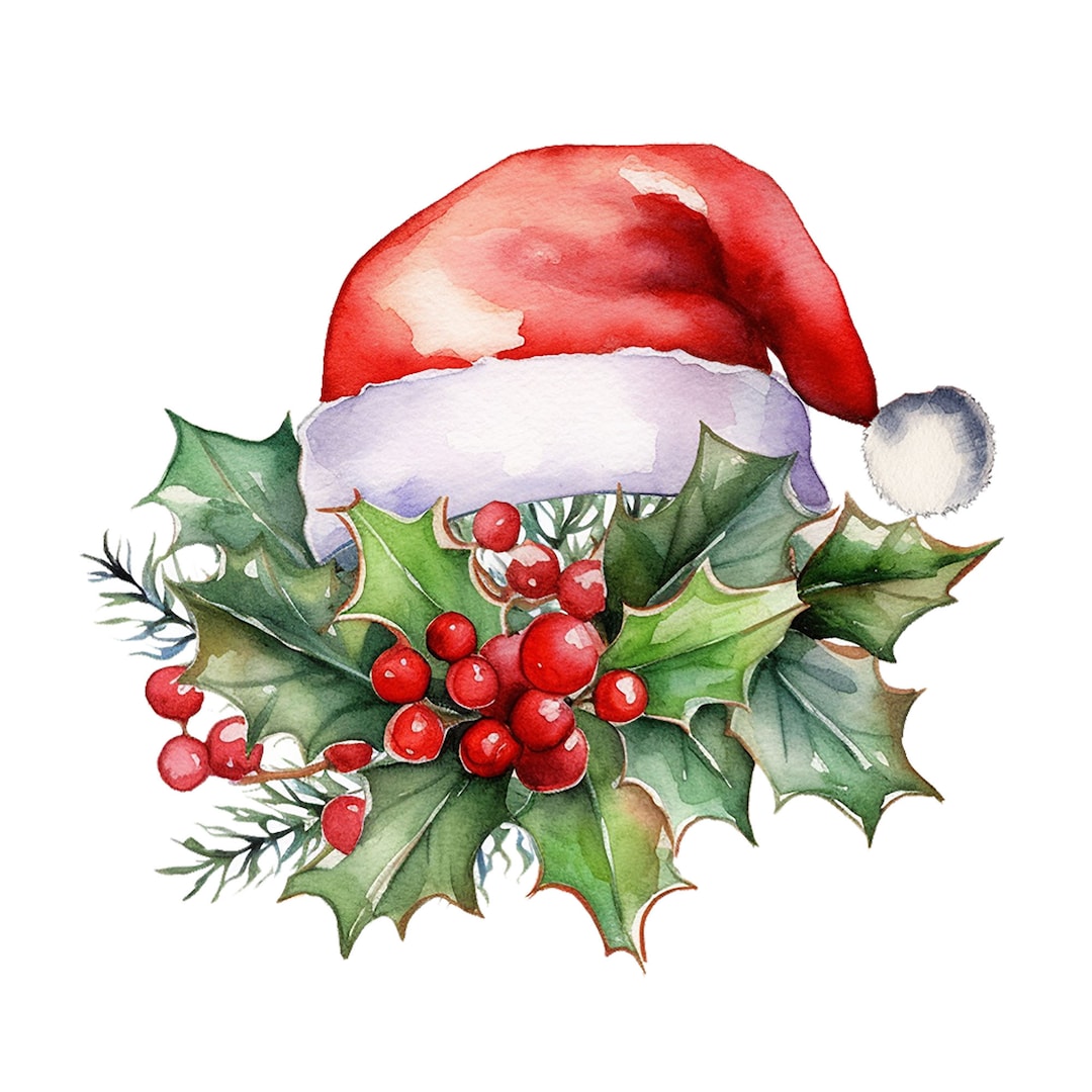 8 Santa Hat PNG, Christmas Clipart, Santa Hat Clipart, Winter Clipart ...