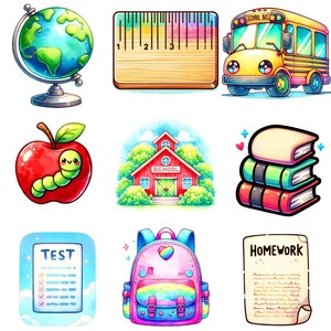 32 Eraser Clipart, Chibi Clipart, Cute Clipart for School, School ...