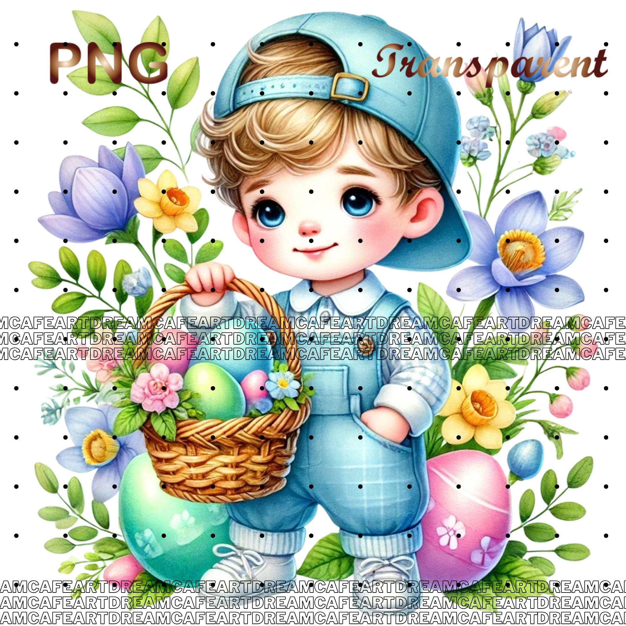35 PNG Set 2 Easter Clipart Bundle, Spring Holiday Llustrations Designs ...