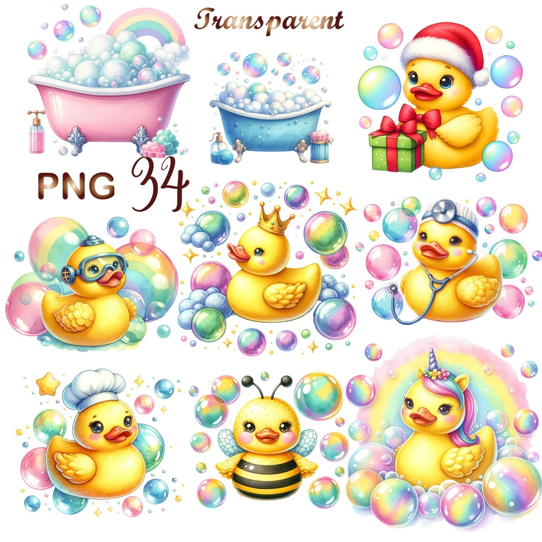 34 PNG, Rubber Duck Clipart Bundle Png, Duck Tshirt, Duck Tshirt Png ...