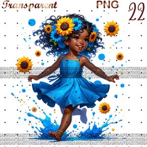 22 PNG, Black Girl Clipart Bundle,afro Girl Clipart,cute Black Skin ...