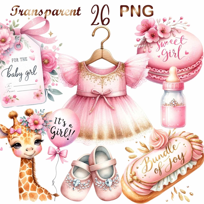 Baby Girl Clip Art - Etsy