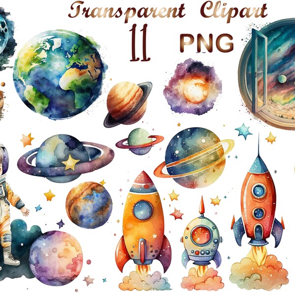 Outer Space Clipart - Etsy