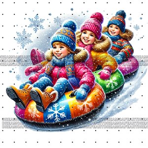 40 PNG Set 2 Winter Sports Clipart Bundle, Snowy Activity Graphics De ...