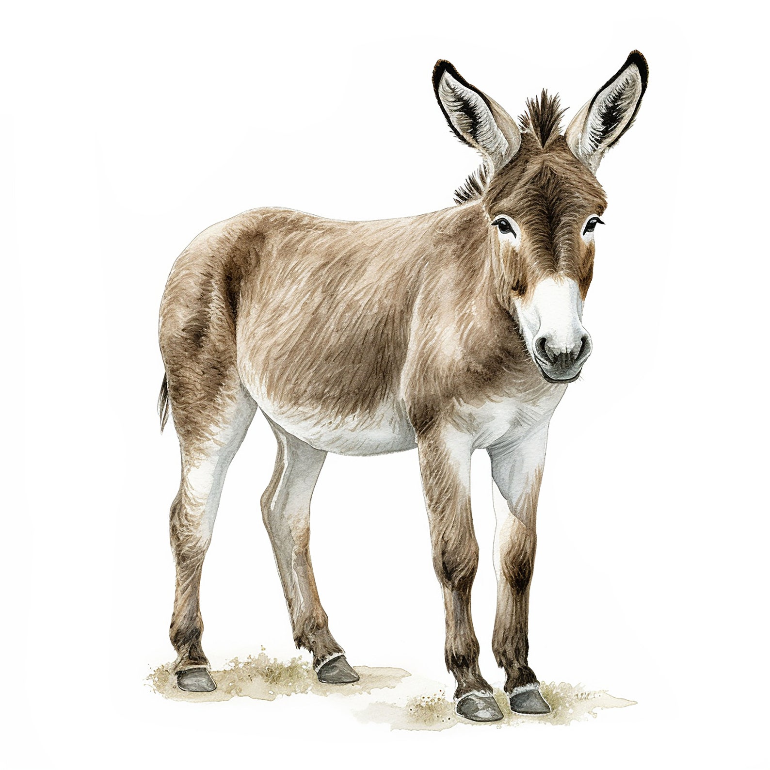 16 Watercolor Donkeys Clipart PNG, Donkey Clipart PNG, Donkeys PNG ...