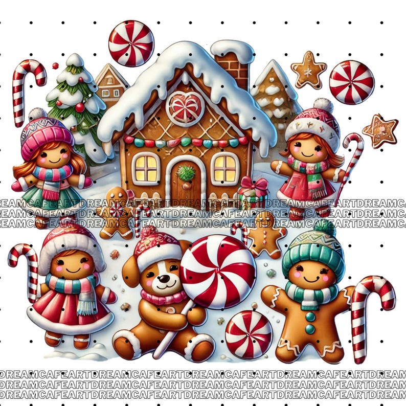 20 PNG, Gingerbread Man Clipart Bundle, Christmas Clipart, Festive ...