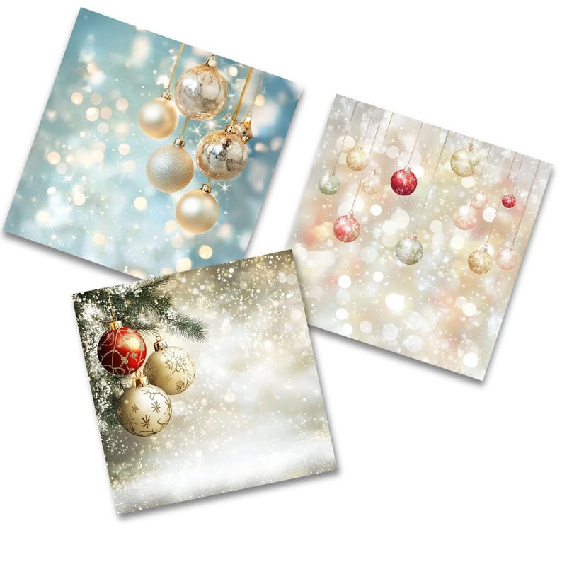 260 Jpgs Christmas Bokeh Digital Backdrops, Christmas Digital Backdrops ...