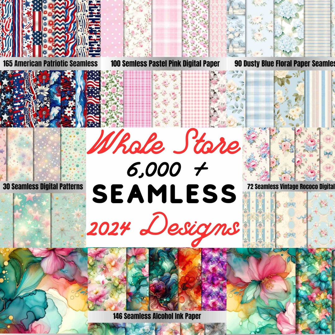 Whole Store Seamless Bundle, Seamless Pattern Bundle, Seamless Digital ...