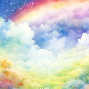 50 Printable Rainbow Digital Paper,jpgs,rainbow Background,magical ...