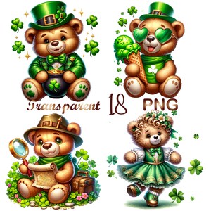 18 PNG, St Patrick Teddy Bear Clipart, St Patrick Graphics, St Patrick ...