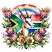 Watercolor African Springbok Clipart Bundle, 15 PNG/JPG South Africa ...