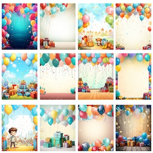 35 Printable Birthday Background Digital Paper, Birthday Background ...