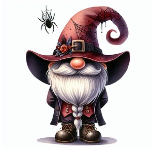 24 PNG Halloween Gnomes Clipart, Witch Gnomes,fairytale Witch Gnome ...