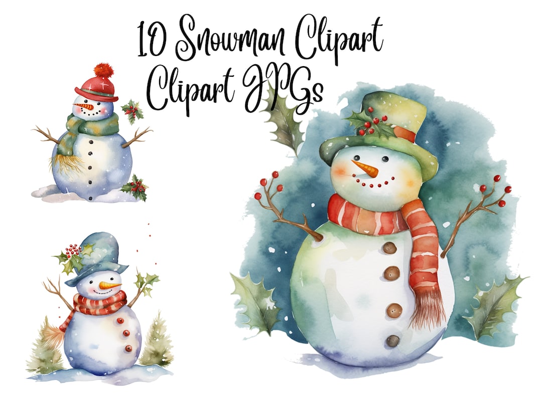 10 Snowman Clipart, Snowman Clip Art,christmas Clipart,high Quality ...