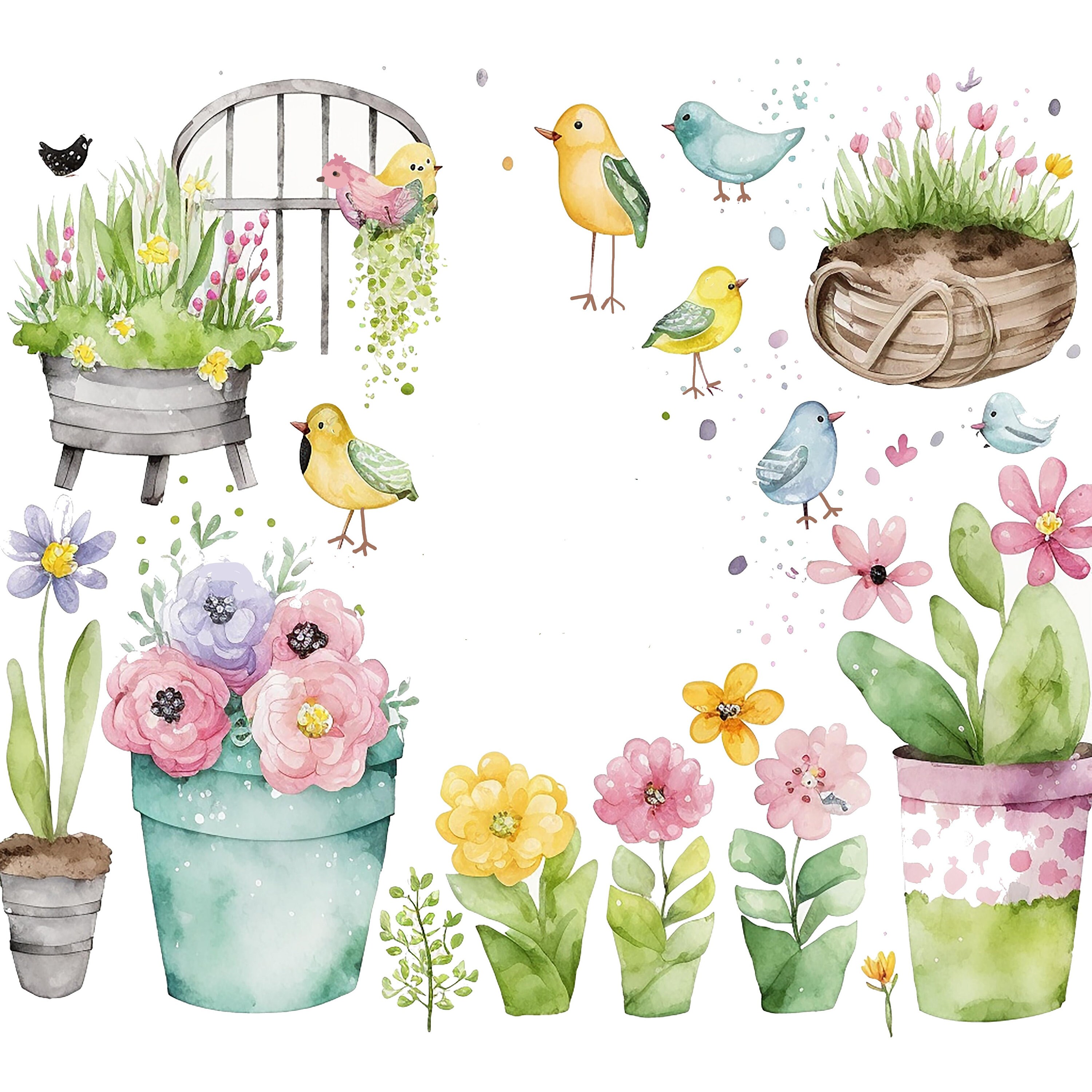 Spring Flower Garden Clip Art