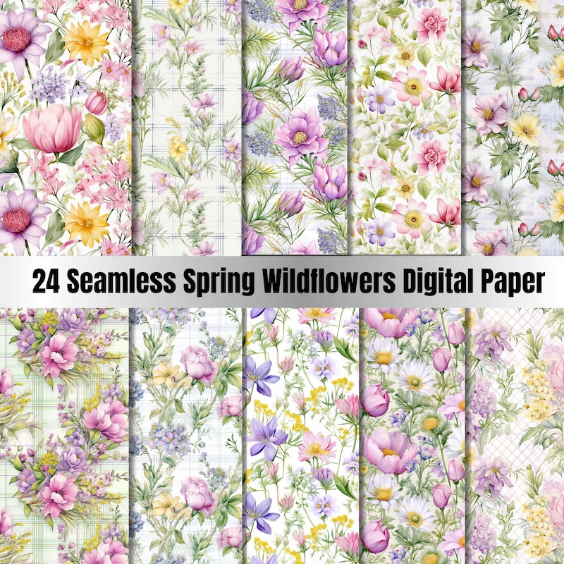 Spring Floral Paper - Etsy