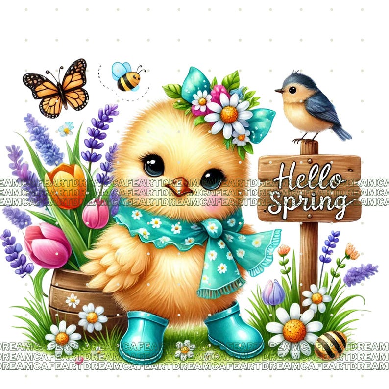 29 PNG Spring Baby Chick Clipart, Cute Chick PNG Bundle, Hello Spring ...