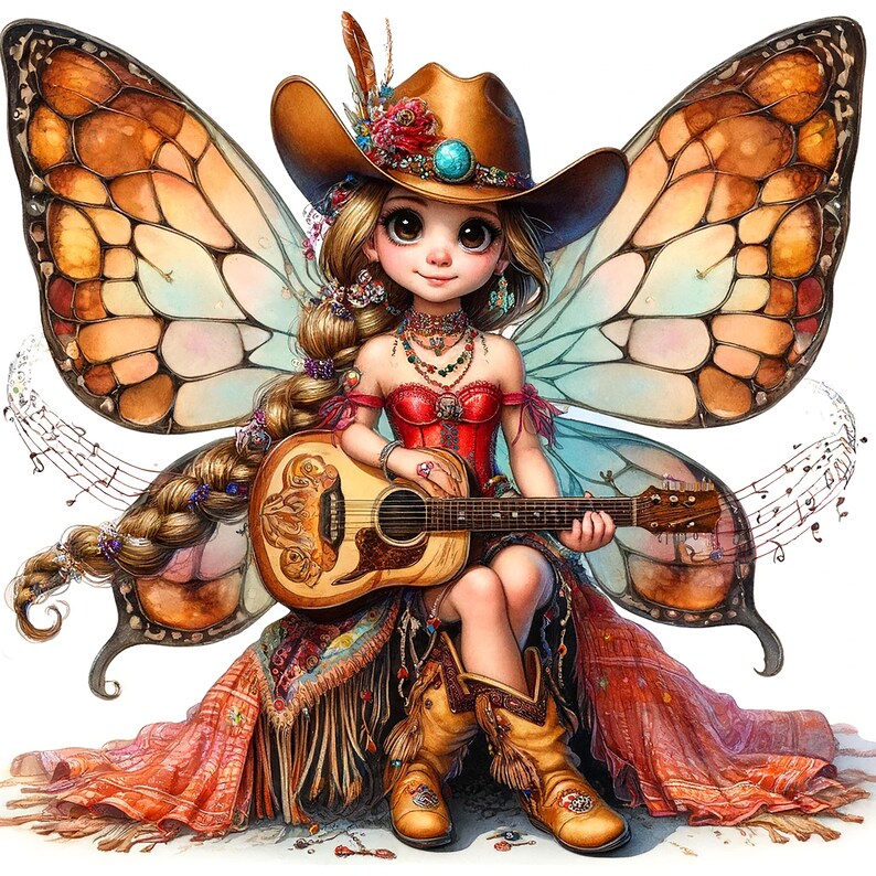 24 JPG, Cowgirl Fairy Clipart Bundle, Cowgirl Clipart, Cowgirl Clipart ...