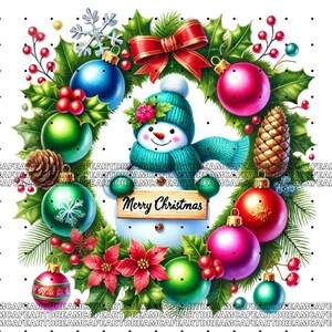 30 PNG Christmas Snowman Bundle Clipart, Festive Snowmen Graphics ...