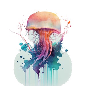 9 Jellyfish Clipart, Jellyfish Print, Jpgs, Commercial Use, Digital ...