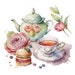 10 Watercolor Tea Party Clipart, Jpgs, Digital Planner, Paper Crafts ...