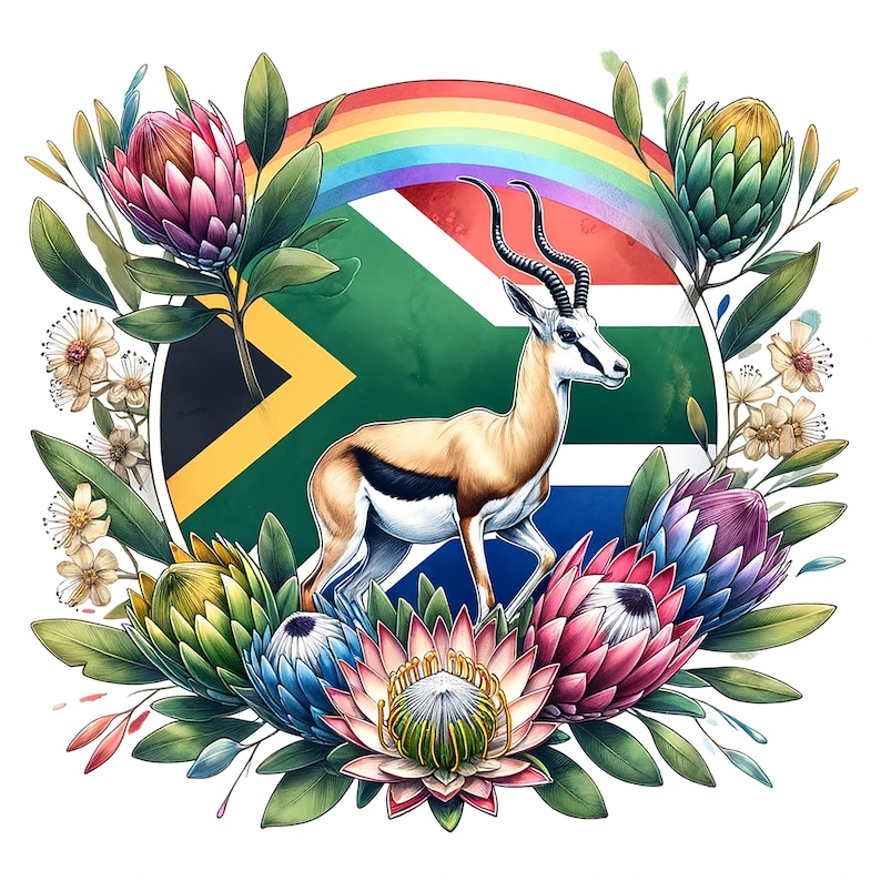 Watercolor African Springbok Clipart Bundle, 15 PNG/JPG South Africa ...