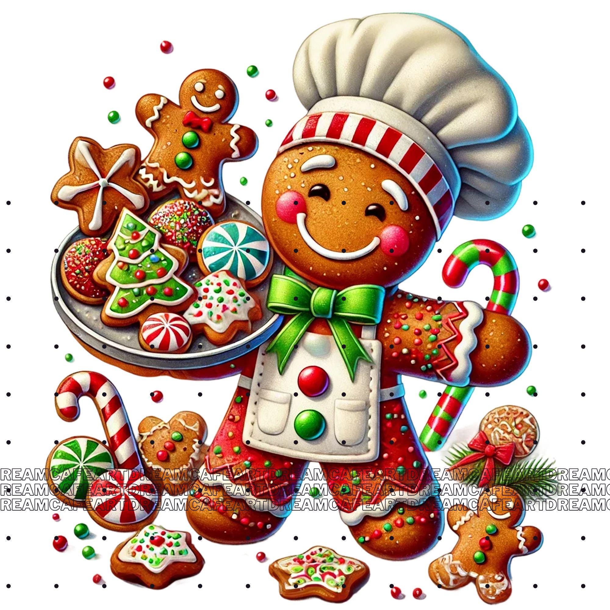 38 PNG, Gingerbread Man Clipart Bundle, Christmas Clipart, Festive ...