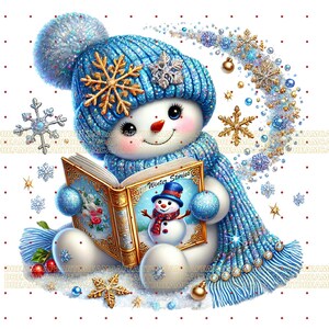 26 PNG Christmas Blue Snowman Bundle Clipart, Festive Snowmen Graphics ...