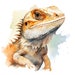 20 Watercolor Bearded Dragon Clipart PNG, Bearded Dragon Clipart ...