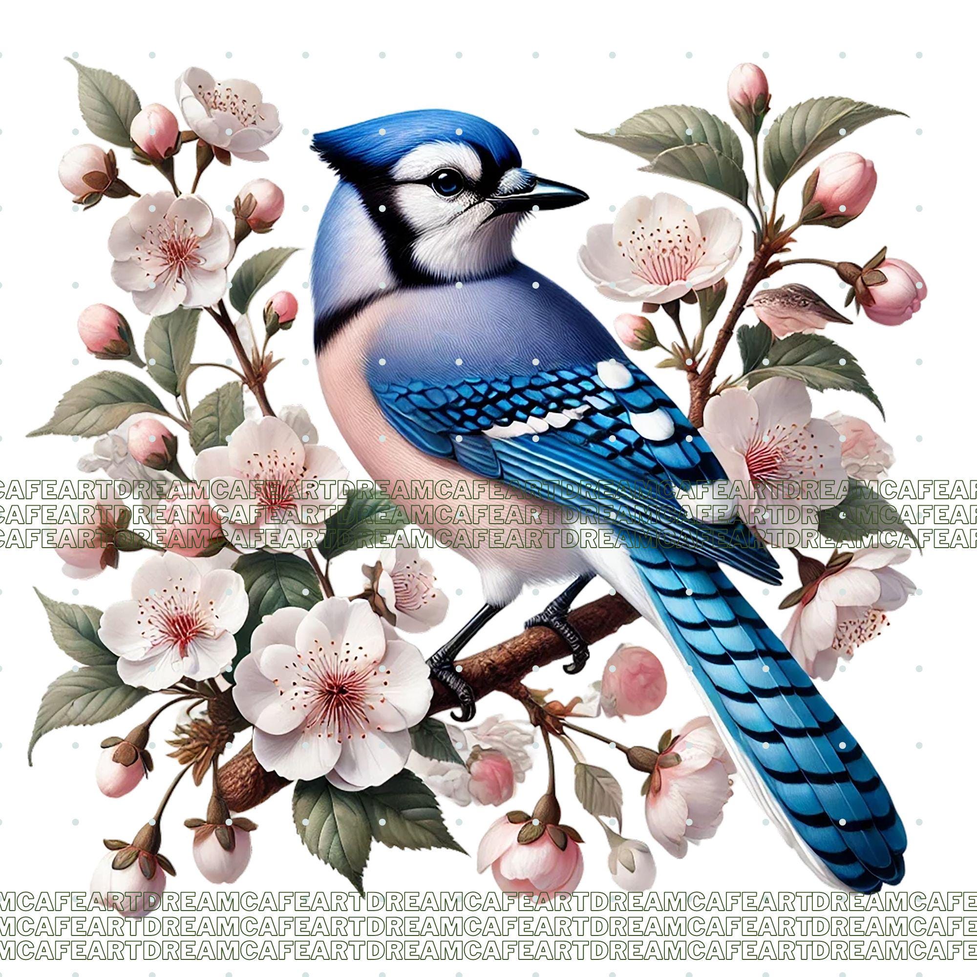 42 PNG Set 2 Floral Birds Clipart Bundle,spring Birds Clipart, Blossom ...