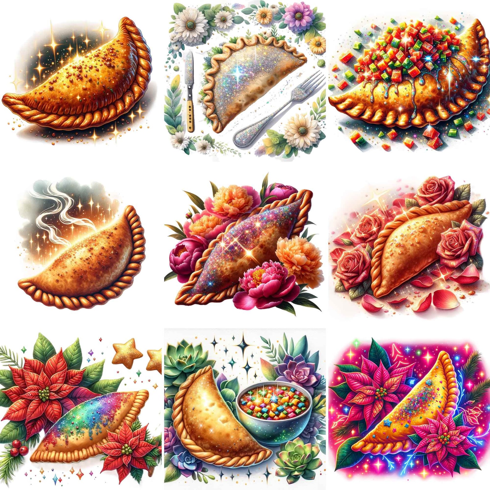 20 Empanada Clipart, Empanada, Empanada Print, Empanada Food, Empanada ...
