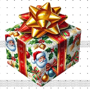 50 PNG Christmas Presents Clipart Bundle, Set 1, Festive Gift ...